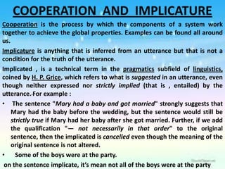 Kelompok 6 semprag (cooperation and implicature) | PPTX | Personal Finance