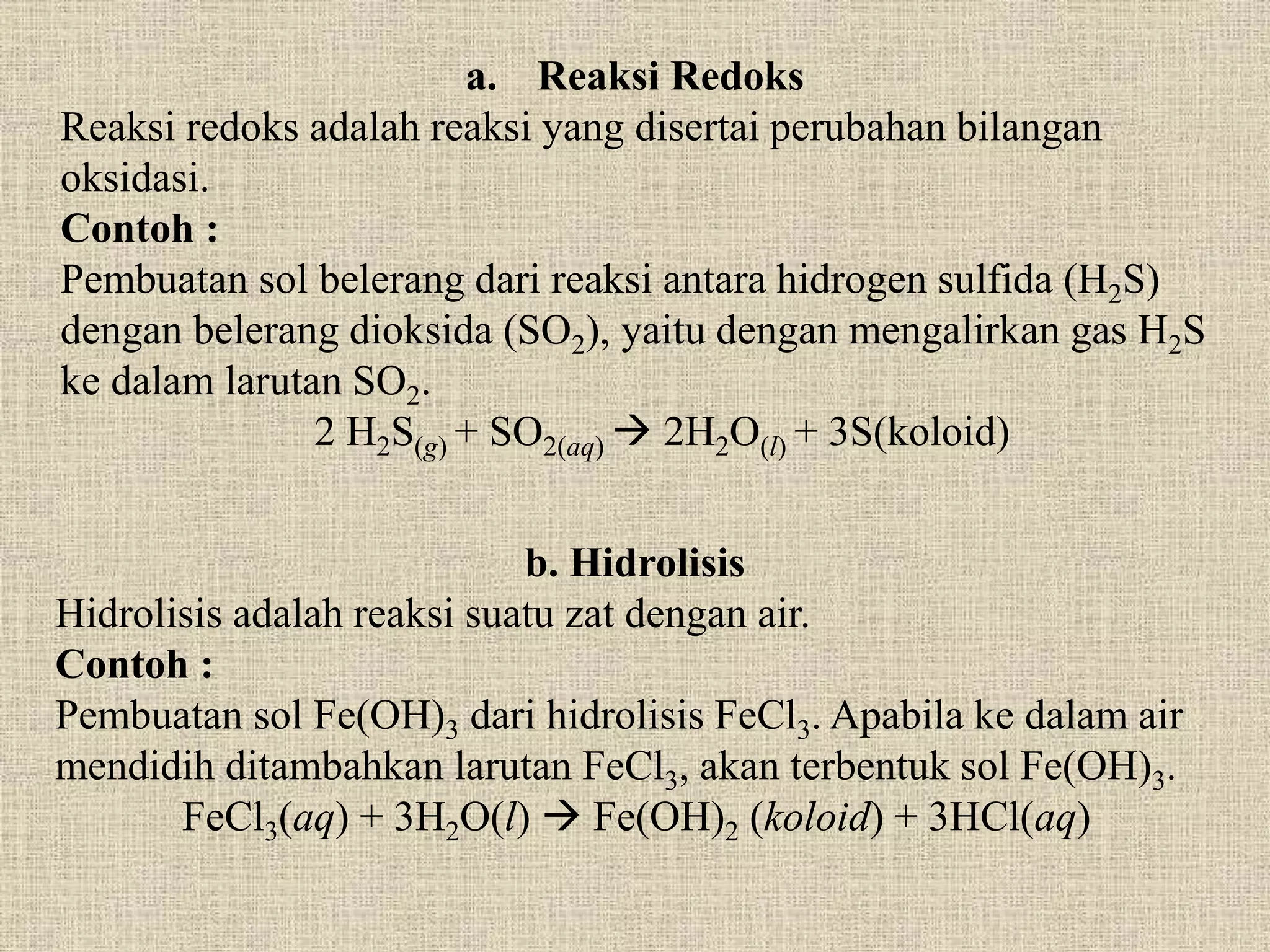 Macam-Macam Cara Pembuatan Sistem Koloid | PPTX