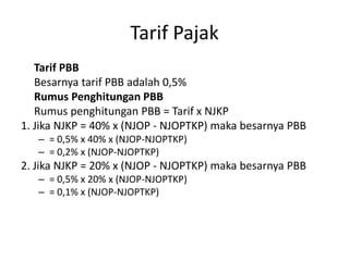 Pajak Bumi Dan Bangunan (PBB) | PPTX