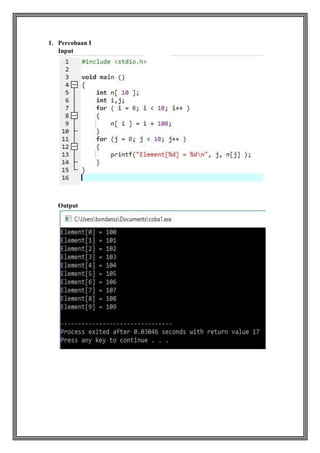 Array dan Pointer | PDF