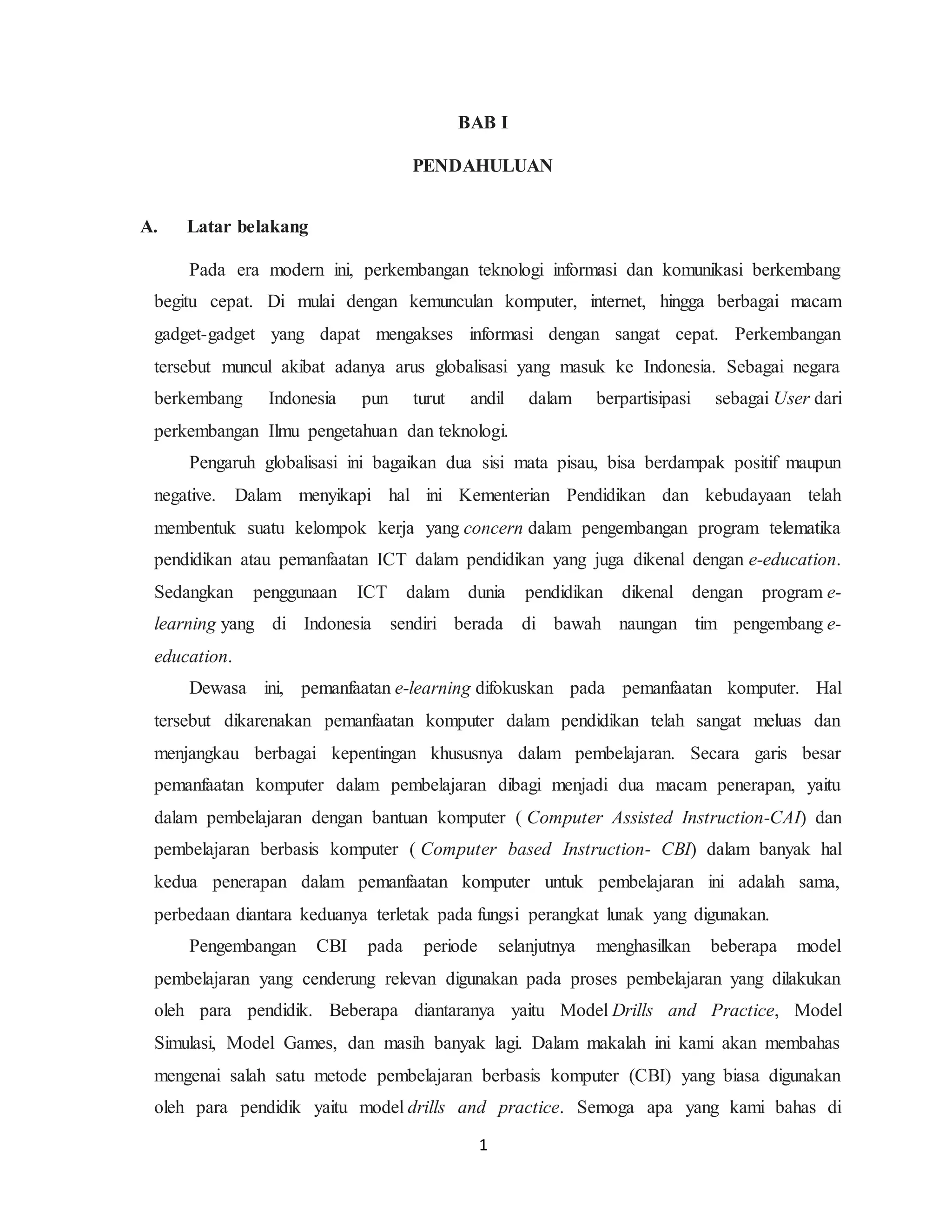 Model Drills and Practice | DOCX