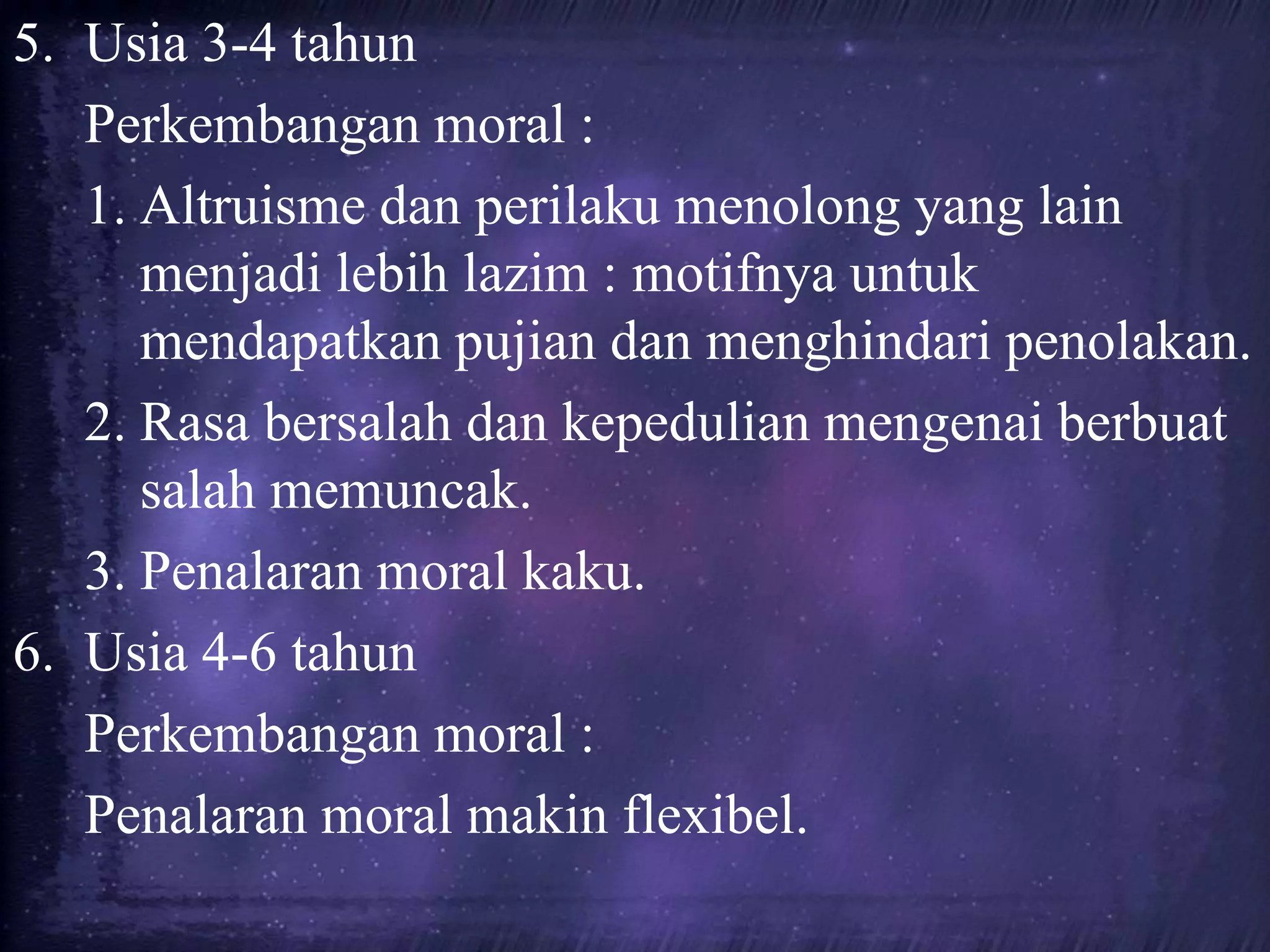 Tahap - Tahap Perkembangan Moral (Psikologi Perkembangan) | PPTX