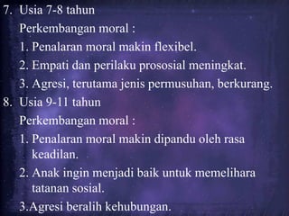 Tahap - Tahap Perkembangan Moral (Psikologi Perkembangan) | PPTX