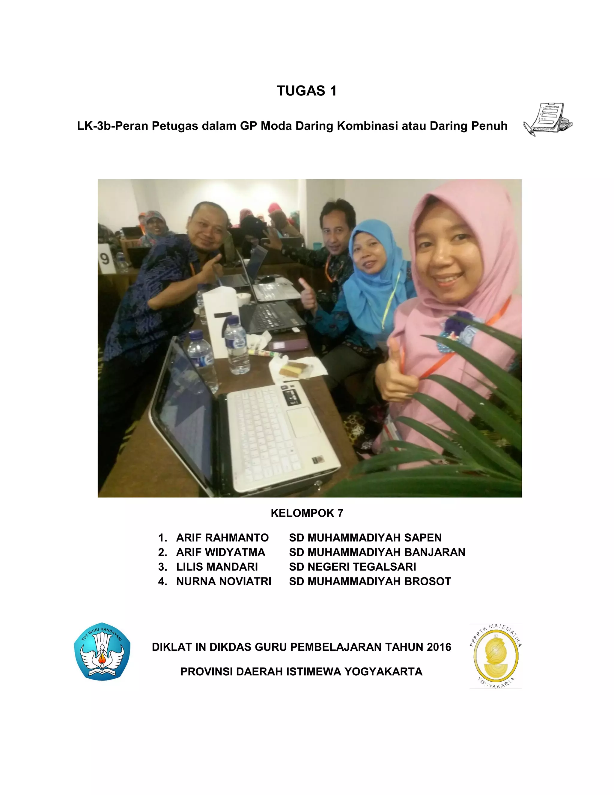 Kelompok 7 tugas 1 lk-3b.3.peran-petugasdalammodagp_daring | PDF