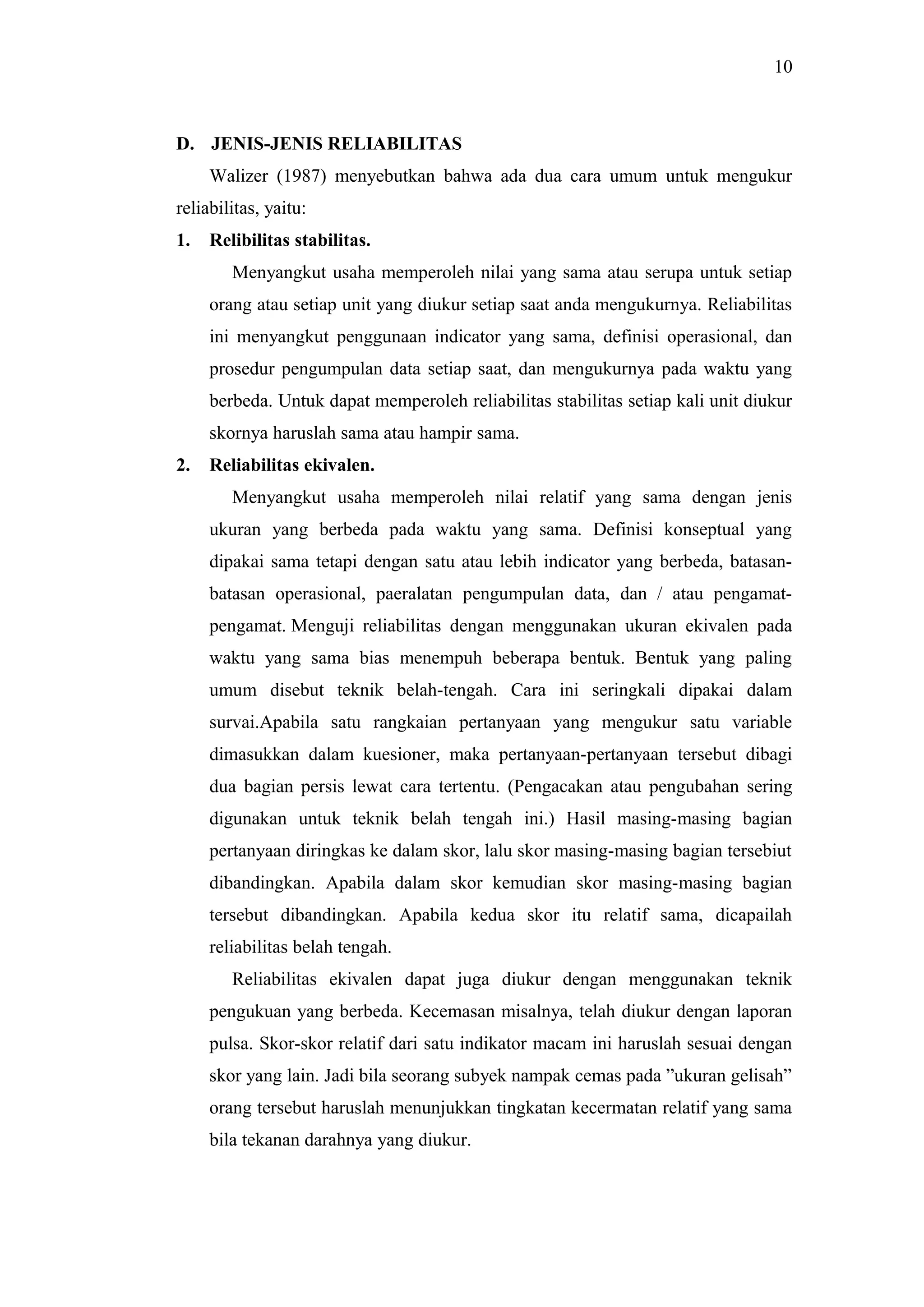 Kelompok 7 validitas dan reliabilitas | DOC