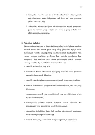 Kelompok 7 validitas dan reliabilitas | DOC