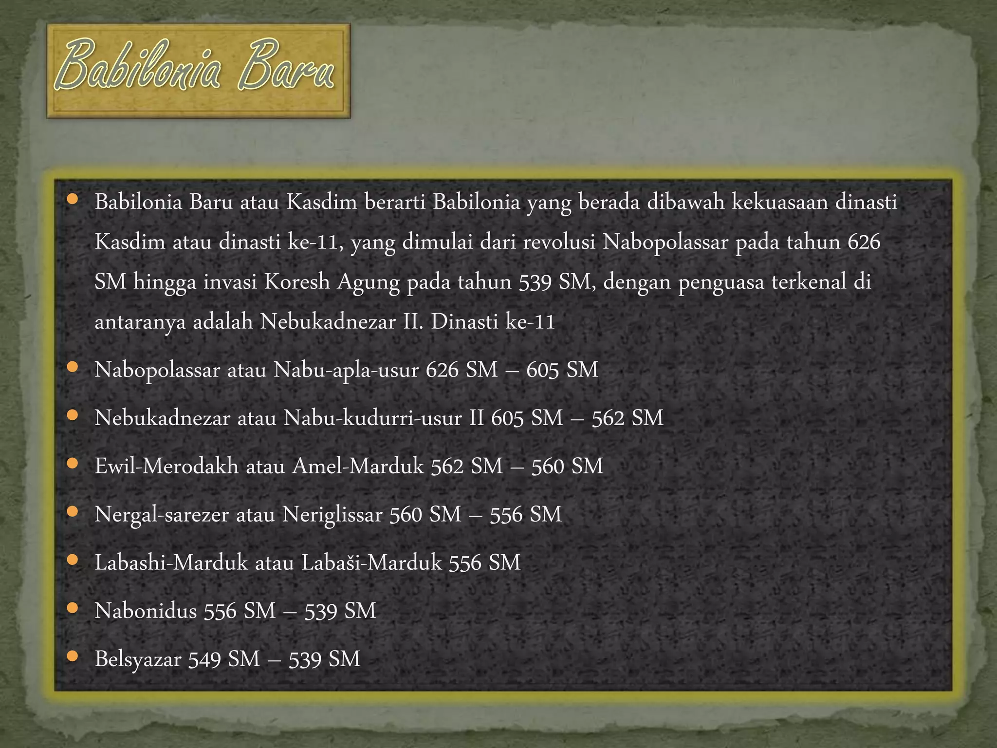 babilonia lama dan babilonia baru | PPT