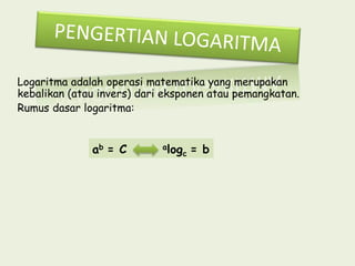Kelompok 7 logaritma | PPT