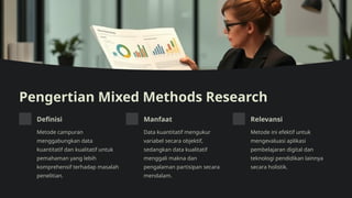 penelitian metode campuran mixed metods reserach | PPTX