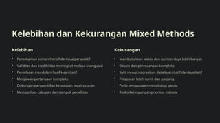 penelitian metode campuran mixed metods reserach | PPTX