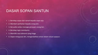 pengahyatan norma sopan santun | PPTX