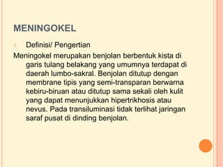 Meningokel dan Ensefalokel Poltekkes Surakarta | PPTX