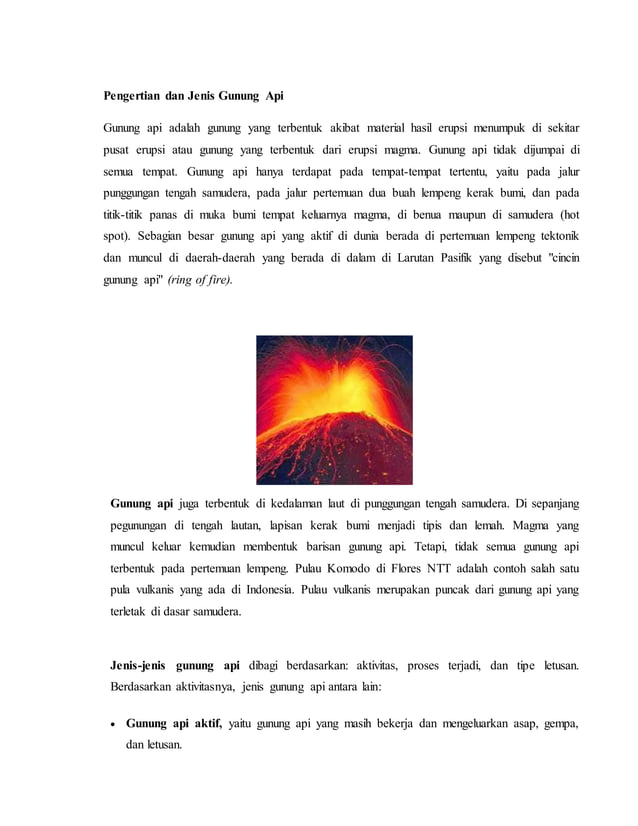 Kelompok 8 GEMPA BUMI, TSUNAMI DAN GUNUNG BERAPI | DOCX