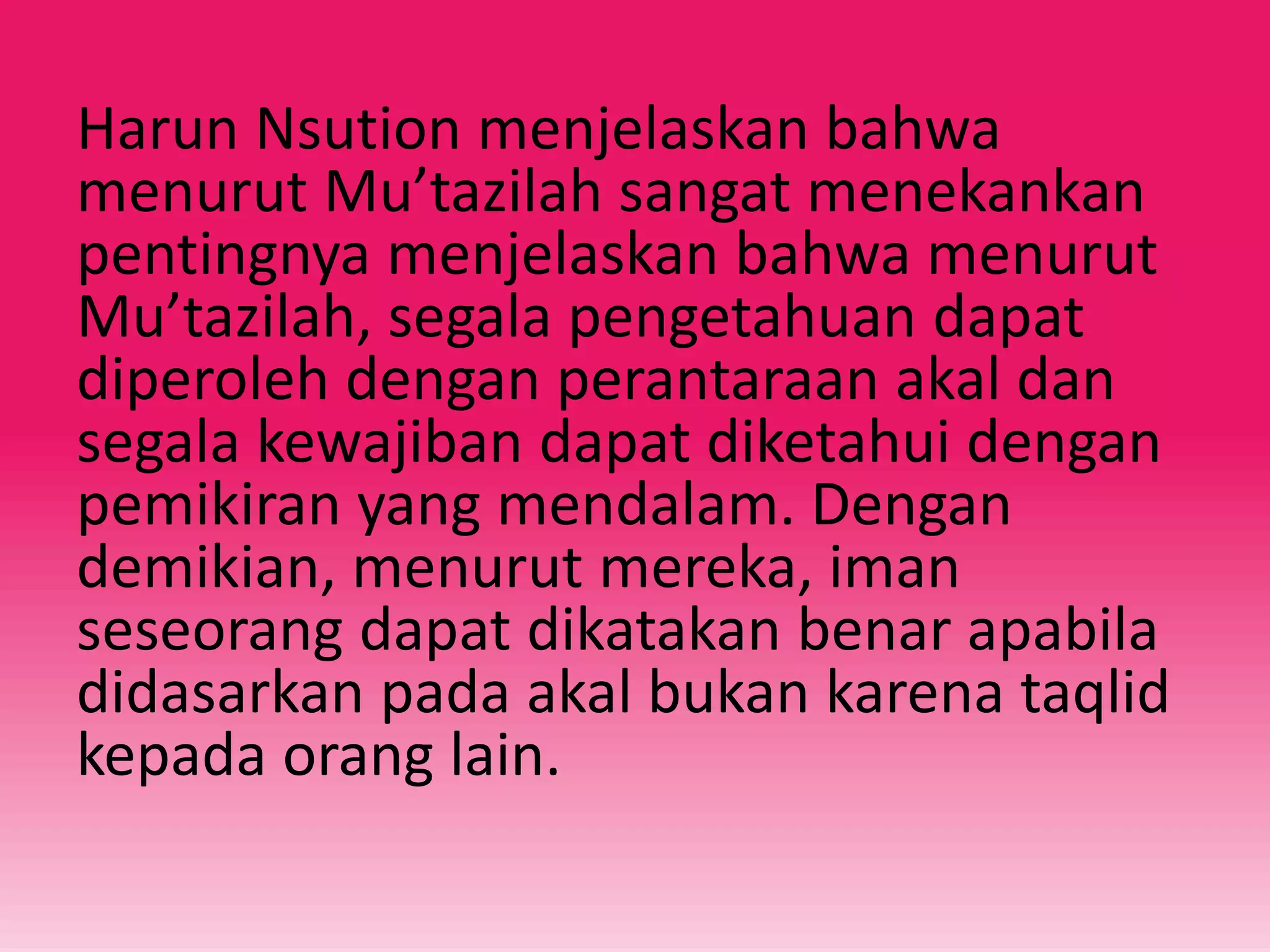 perbandingan aliran iman dan kufur | PPTX