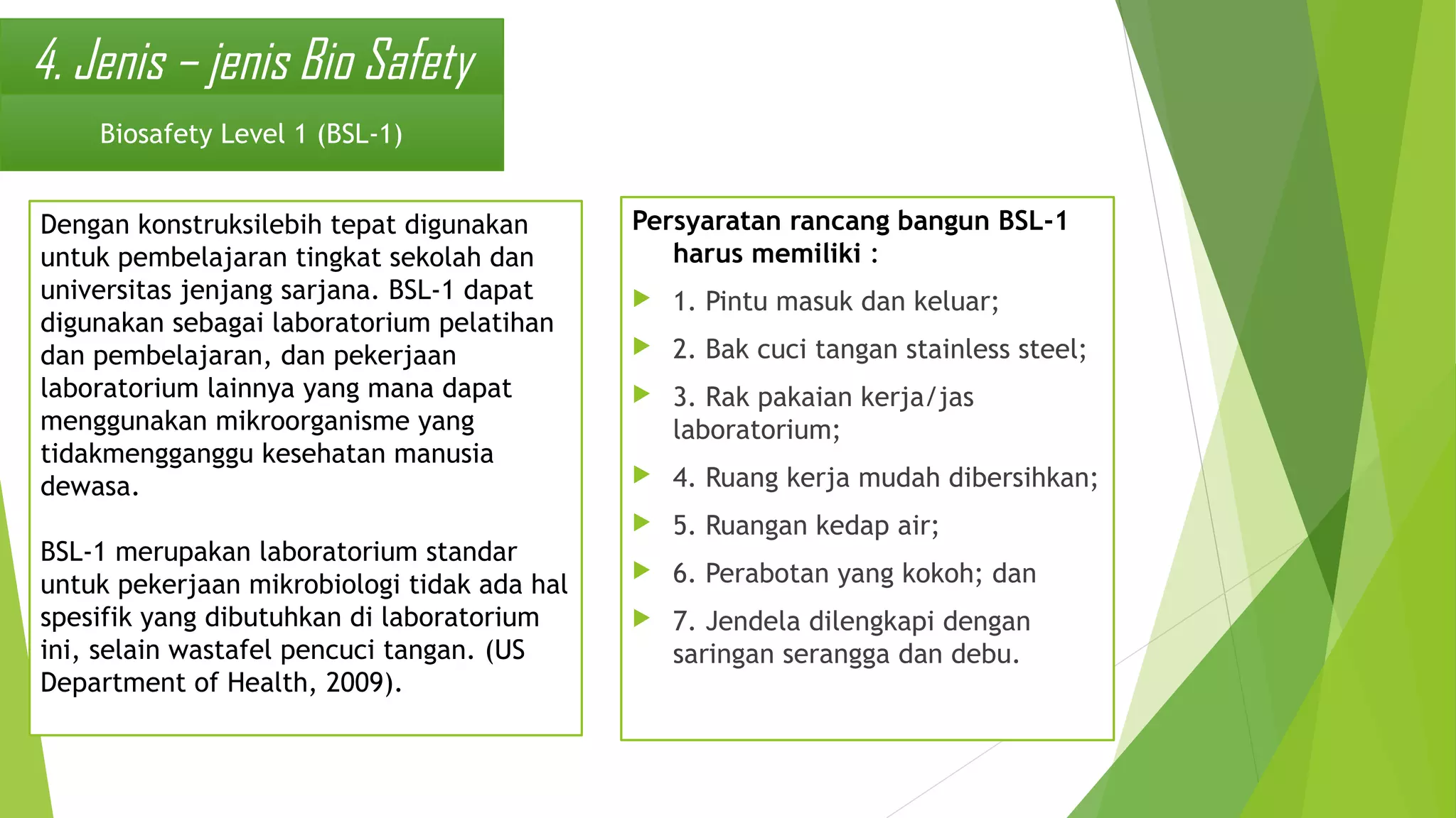 Manajemen Laboratorium - DENAH BIOSAFETY | PPT