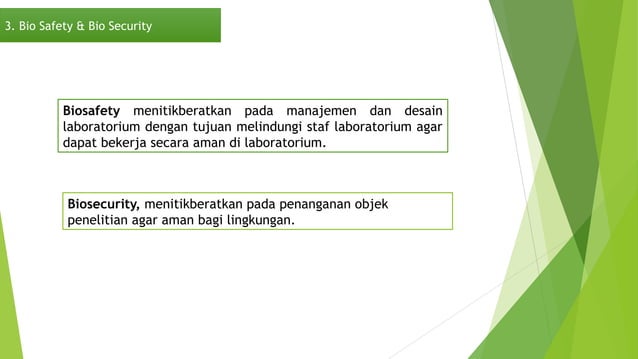 Manajemen Laboratorium - DENAH BIOSAFETY | PPT