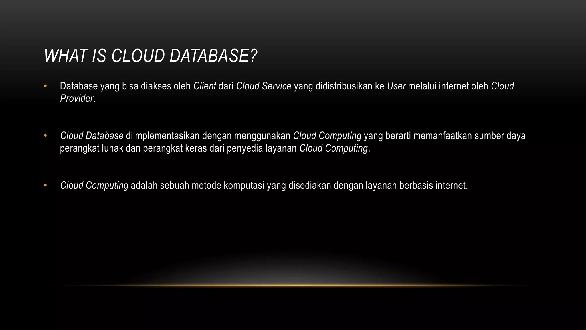 Kelompok 8 - Cloud Database | PPT