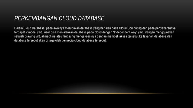 Kelompok 8 - Cloud Database | PPT
