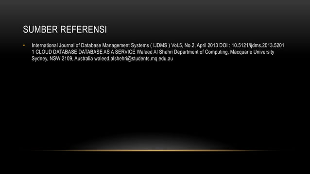 Kelompok 8 - Cloud Database | PPT