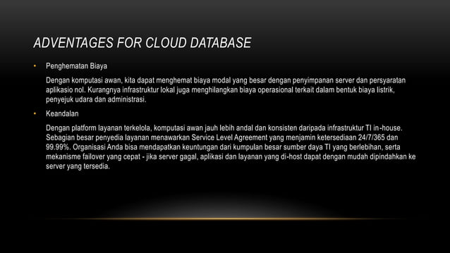 Kelompok 8 - Cloud Database | PPT