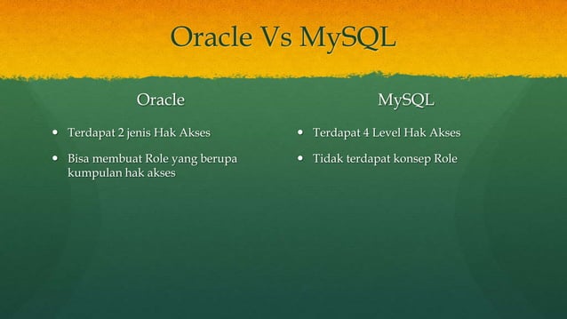 Kelompok 8 - Implementasi Role & Privilege pada database Oracle & my SQL | PPTX