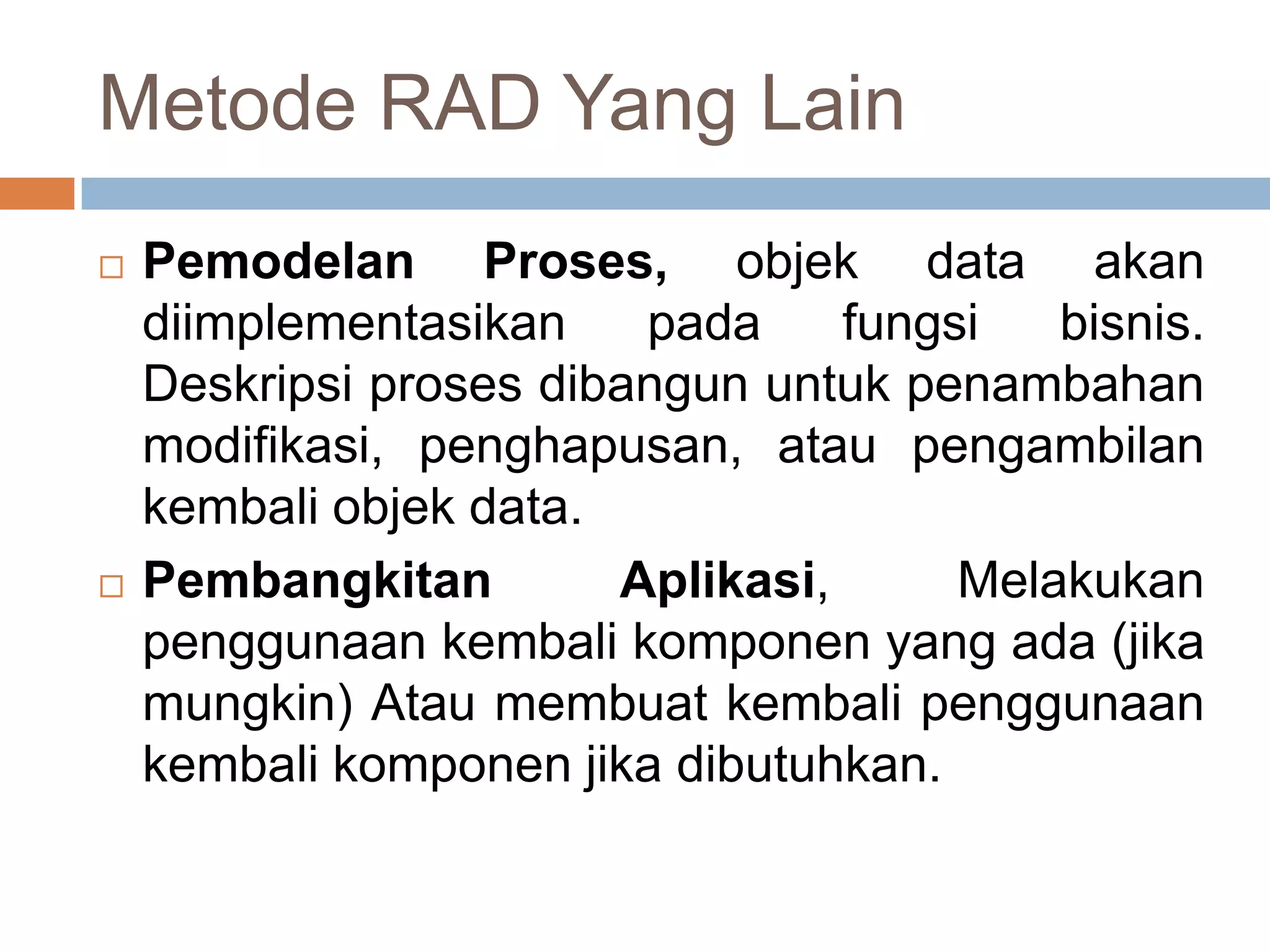 Kelompok 8 rapid application development (rad) | PPTX