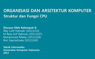 Struktur dan Fungsi CPU | PDF