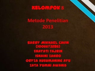 Kelompok 8 variabel | PPTX