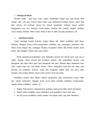 Kelompok 8 aliran realisme | DOCX