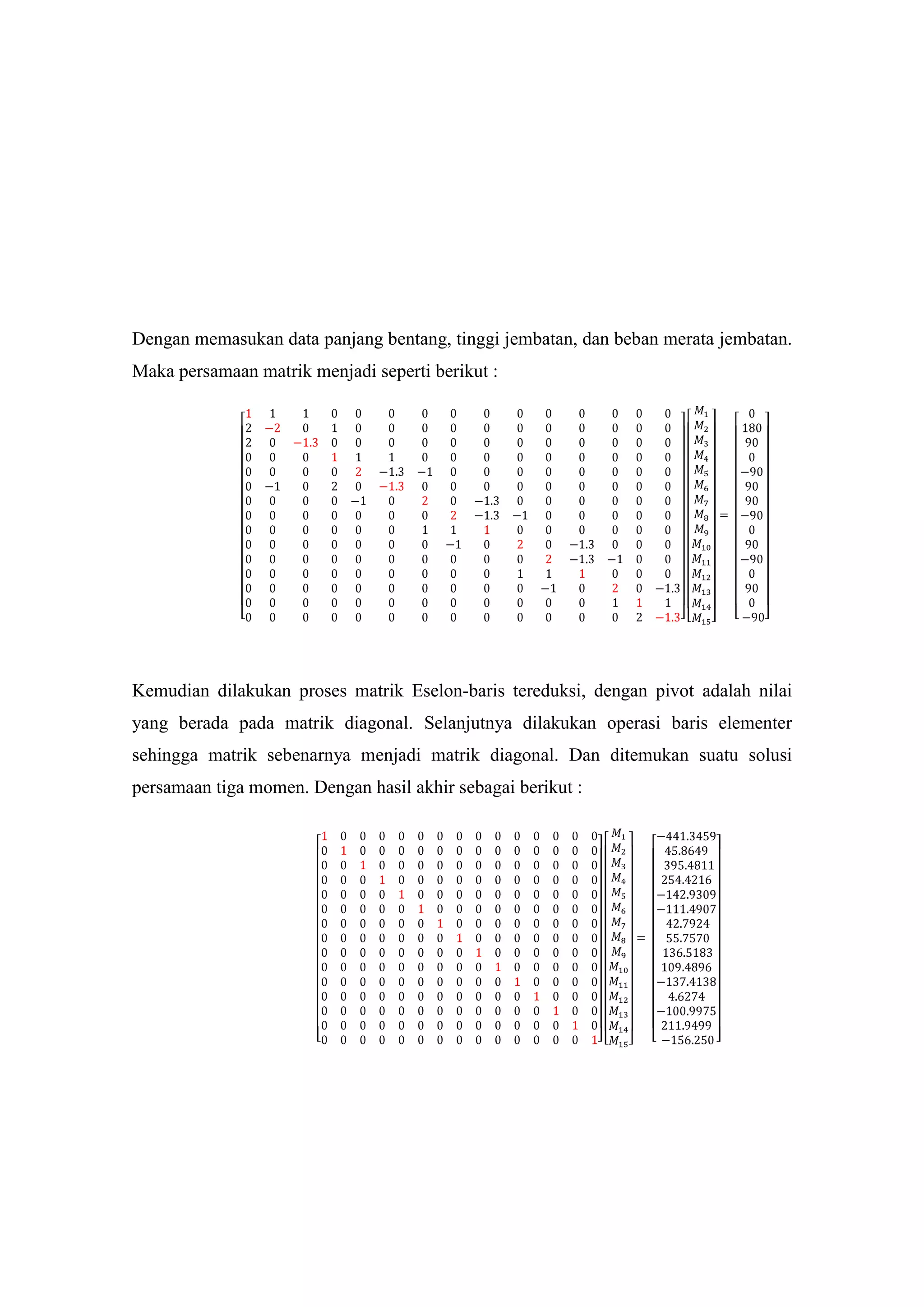 Kelompok 8 analisis struktur (metode gauss jordan) | DOCX