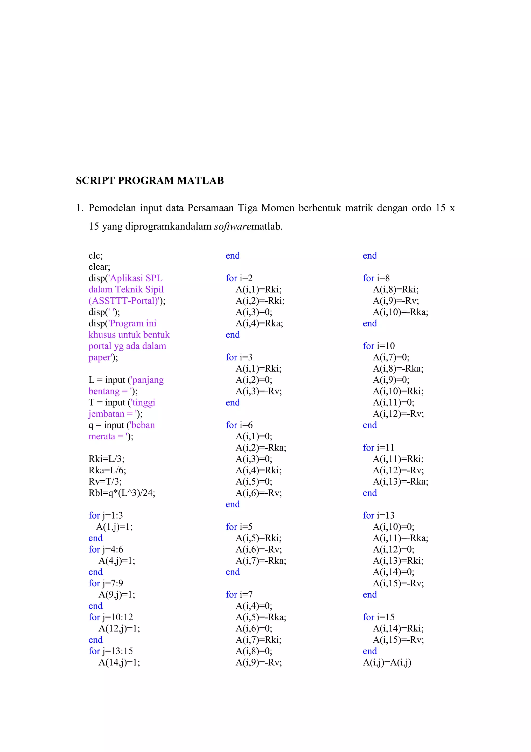 Kelompok 8 analisis struktur (metode gauss jordan) | DOCX