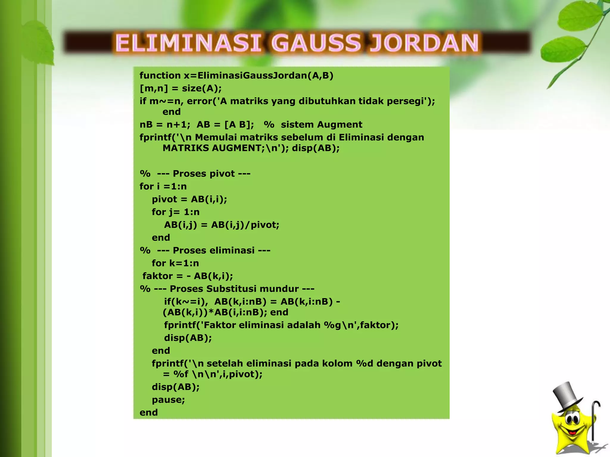 Kelompok 8 analisis struktur (metode gauss jordan) powerpoint | PPTX
