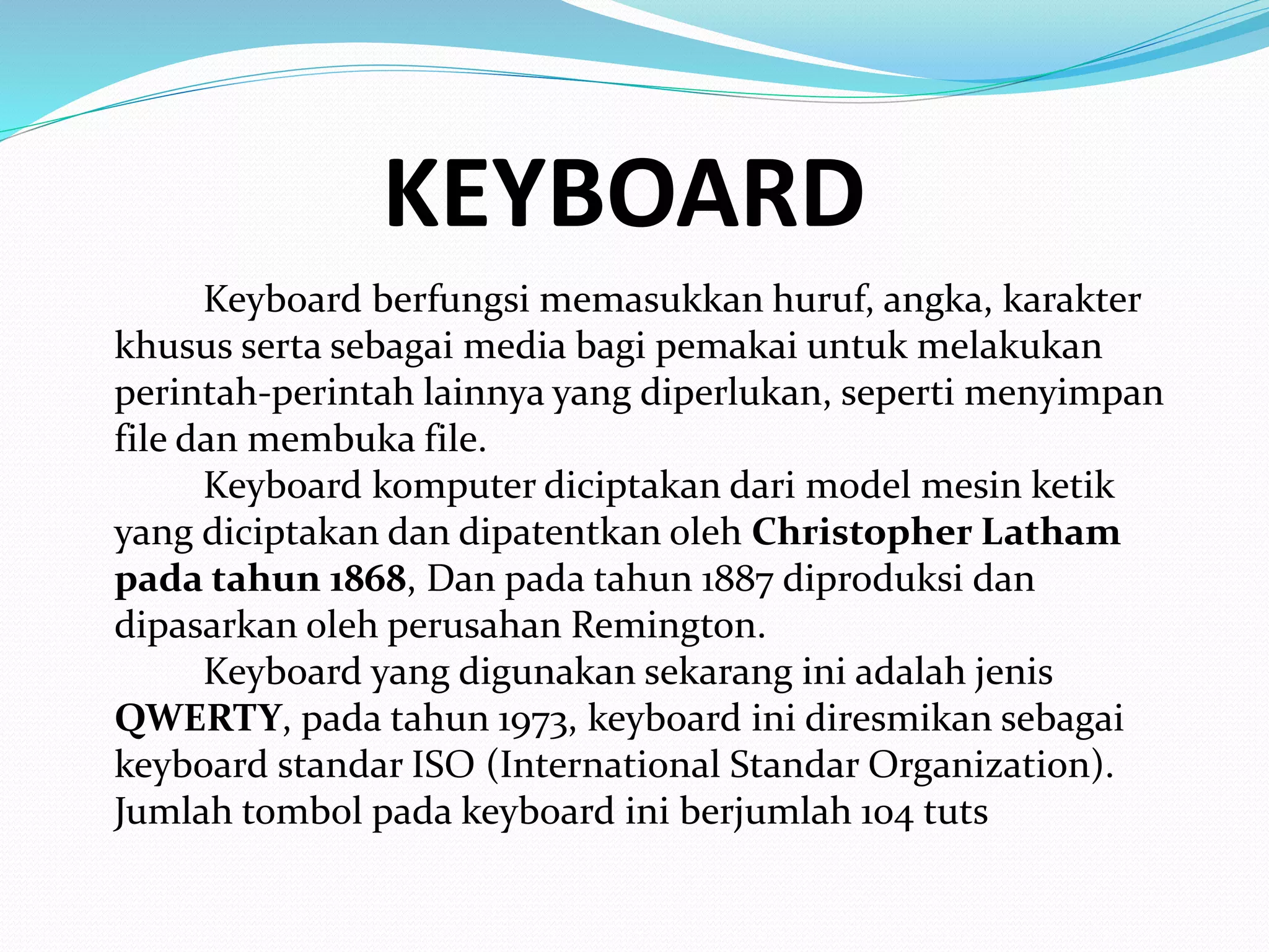 Keyboard & Mouse | PPTX
