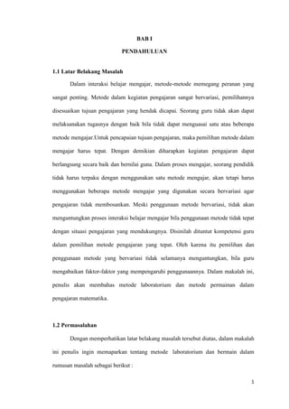 metode bermain dan lab | DOCX