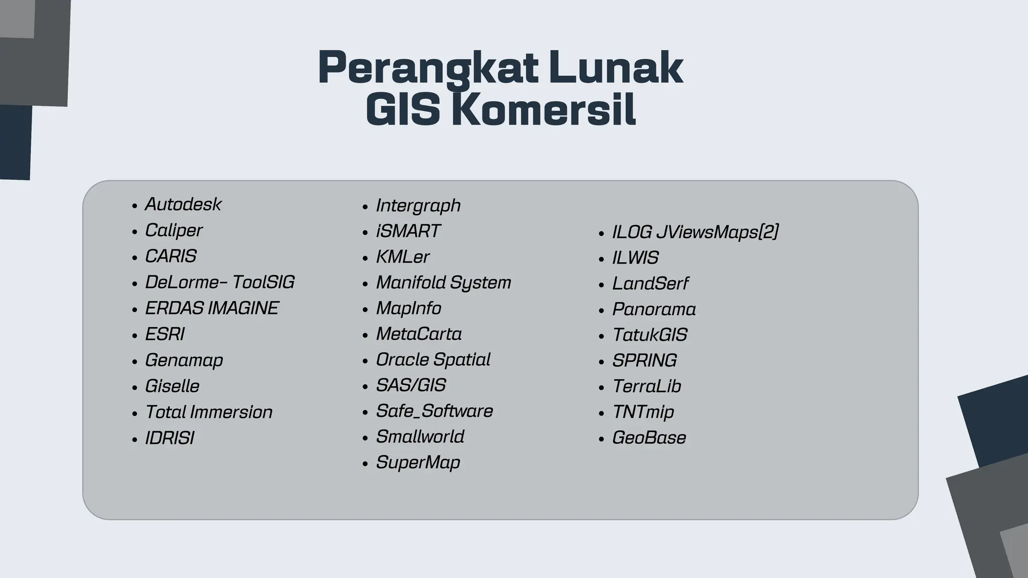 Kelompok 8 penggunaan dan macam2 sofware di GIS .pdf