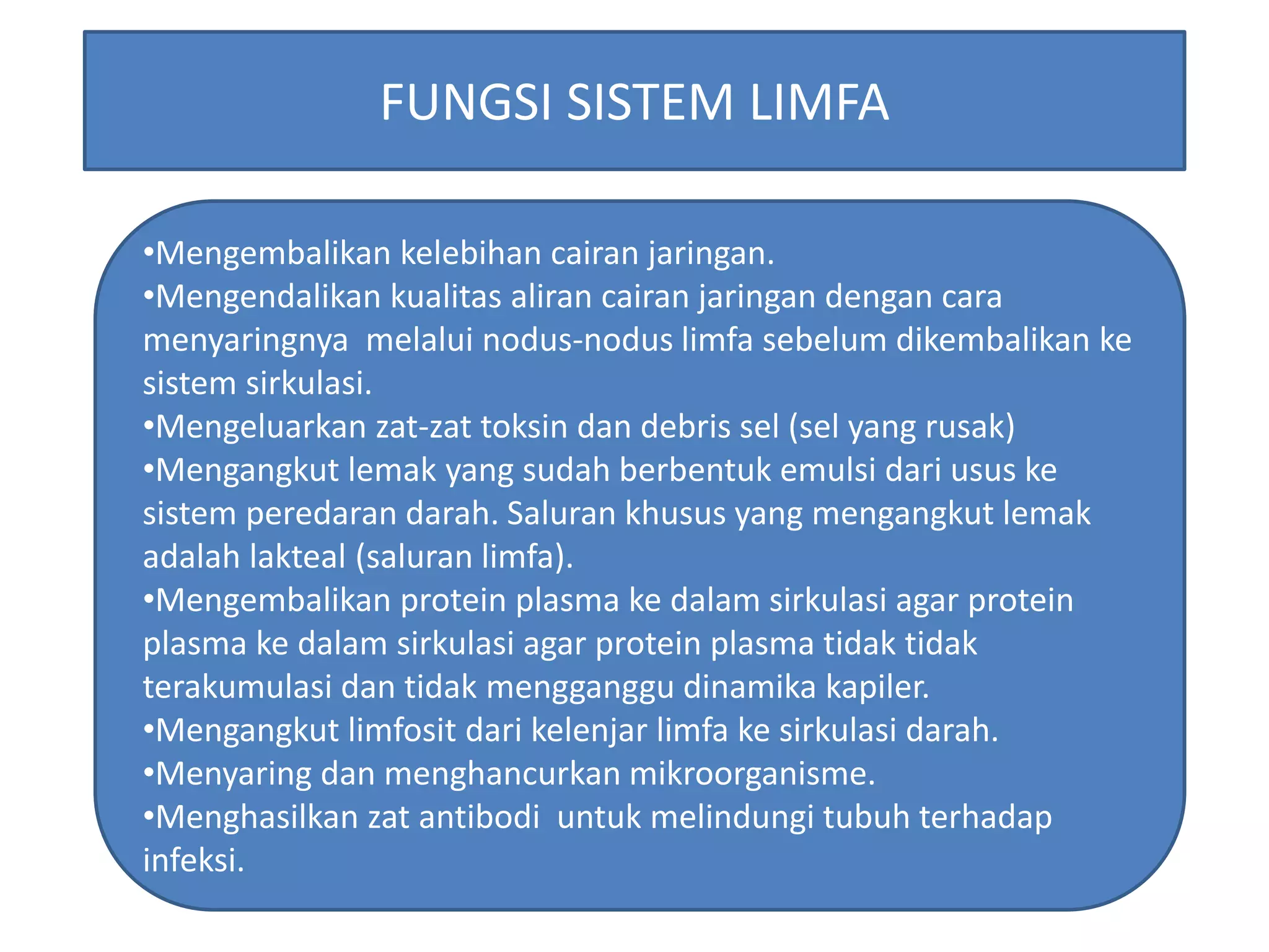 Kelompok 8 sistem limfa | PPTX