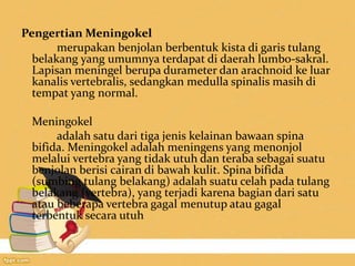 MENINGOKEL DAN ENSEPHALOKELKelompok 9 | PPT