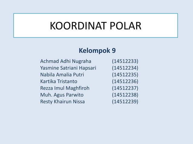 koordinat polar | PPTX