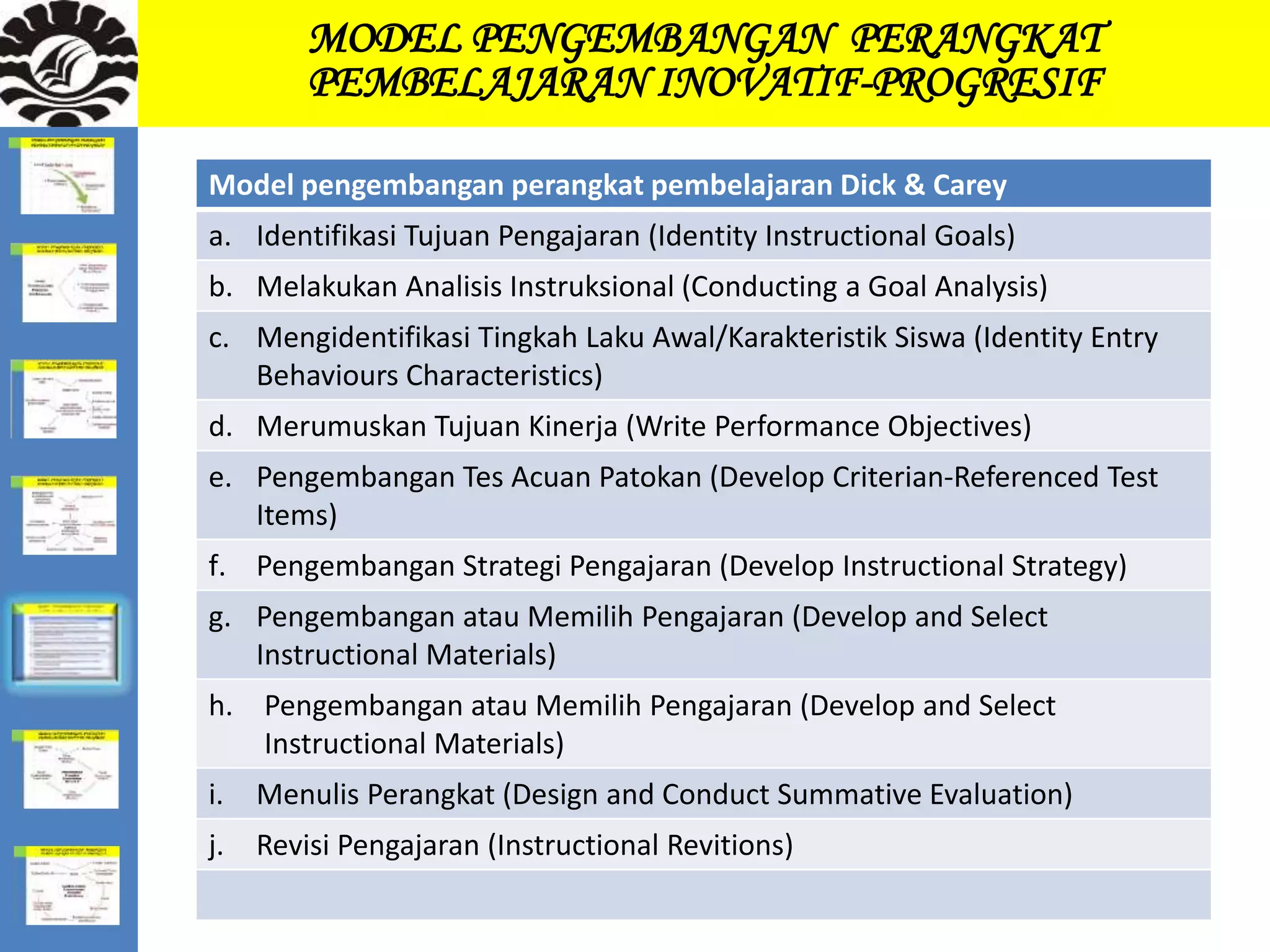 merancang model pembelajaran inovatif-progresif | PPTX