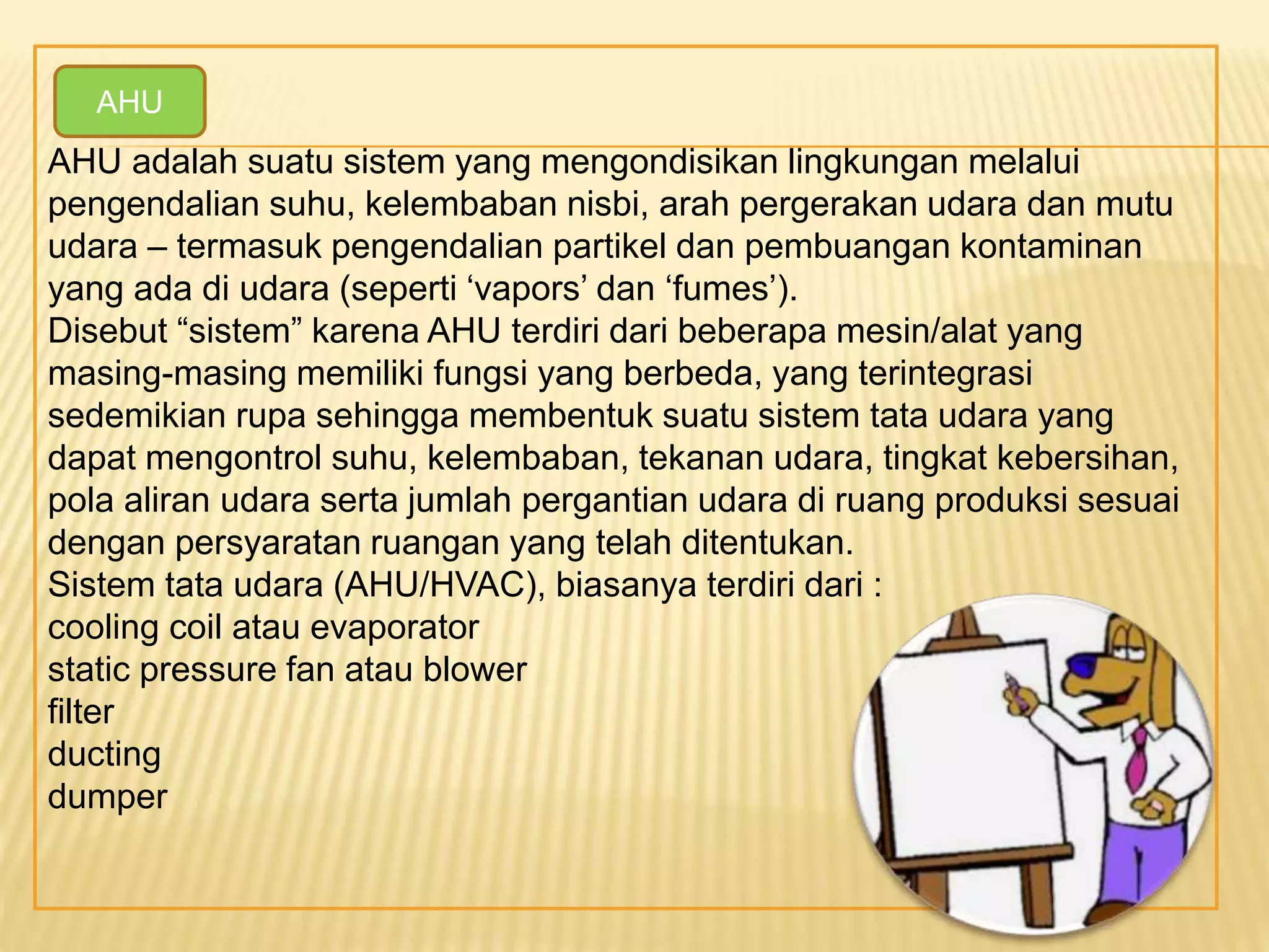 Kelompok 9. ahu & chilled water | PPTX