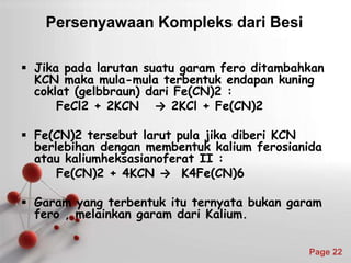Unsur Fe (Besi) | PPTX