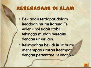 Unsur Fe (Besi) | PPTX