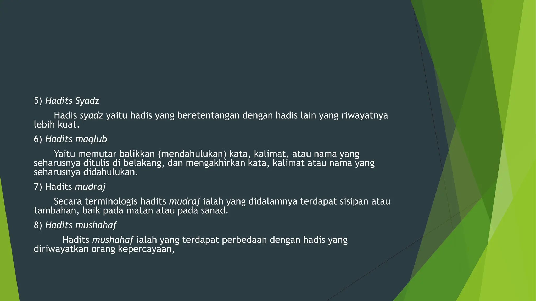 KELOMPOK 9 Hadits.pptx hadis hadis hadis h | PPTX