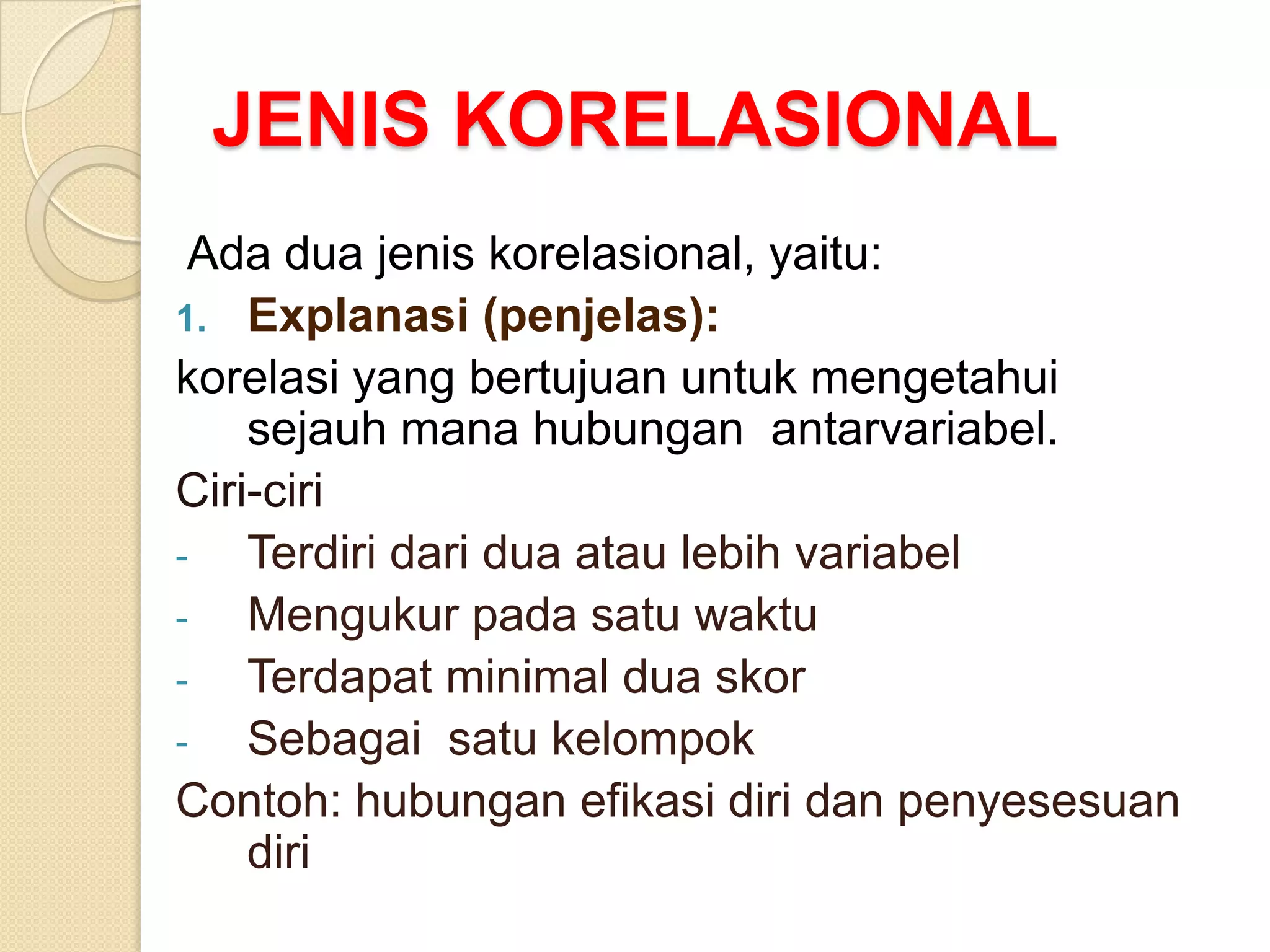 Metode Korelasional 2 (Psikologi Umum) | PPTX