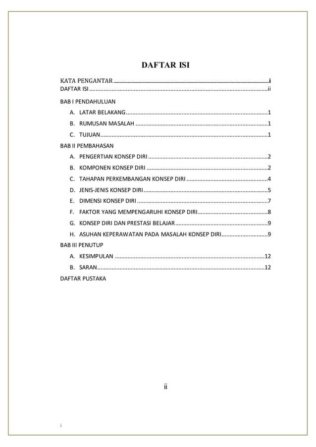 makalah keperawatan dasar 1 tentang konsep diri | DOCX