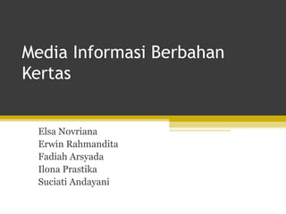 Kelompok 9 tekmul kertas | PPT