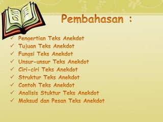 Teks Anekdot Kelas X | PPTX