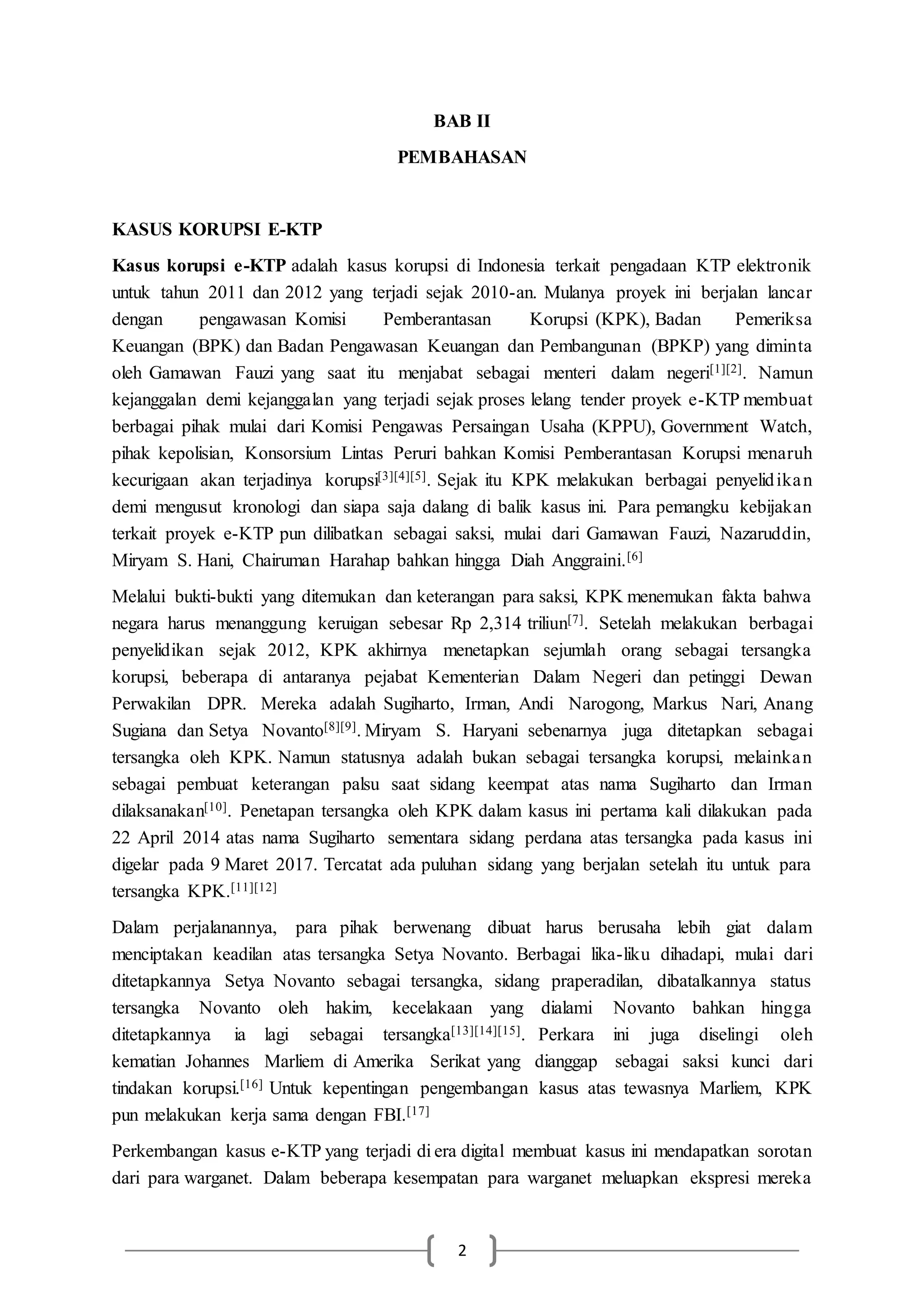 Laporan Ilmiah Kasus Korupsi E-KTP | DOCX