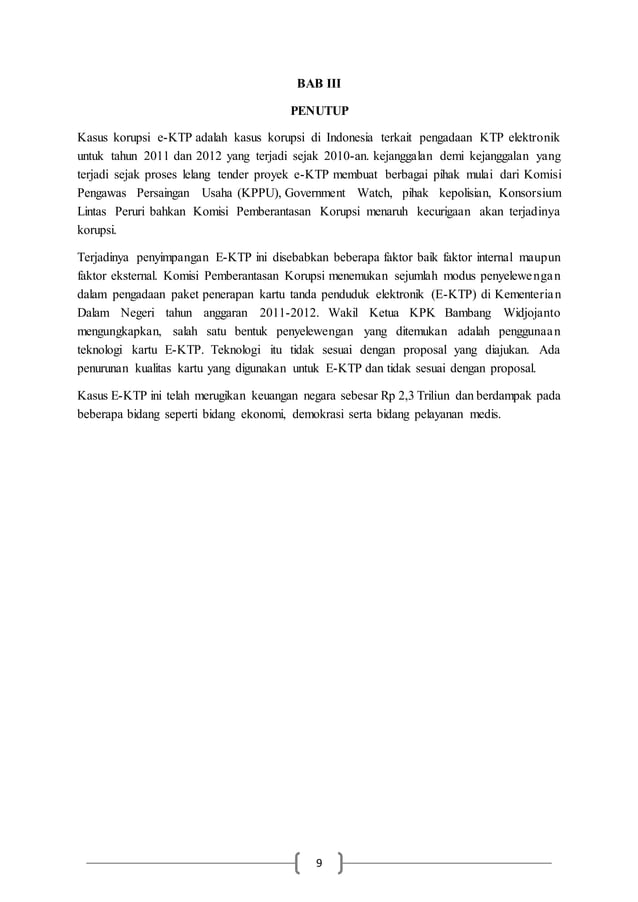 Laporan Ilmiah Kasus Korupsi E-KTP | DOCX