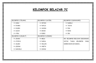 Kelompok belajar 7 c | PPT